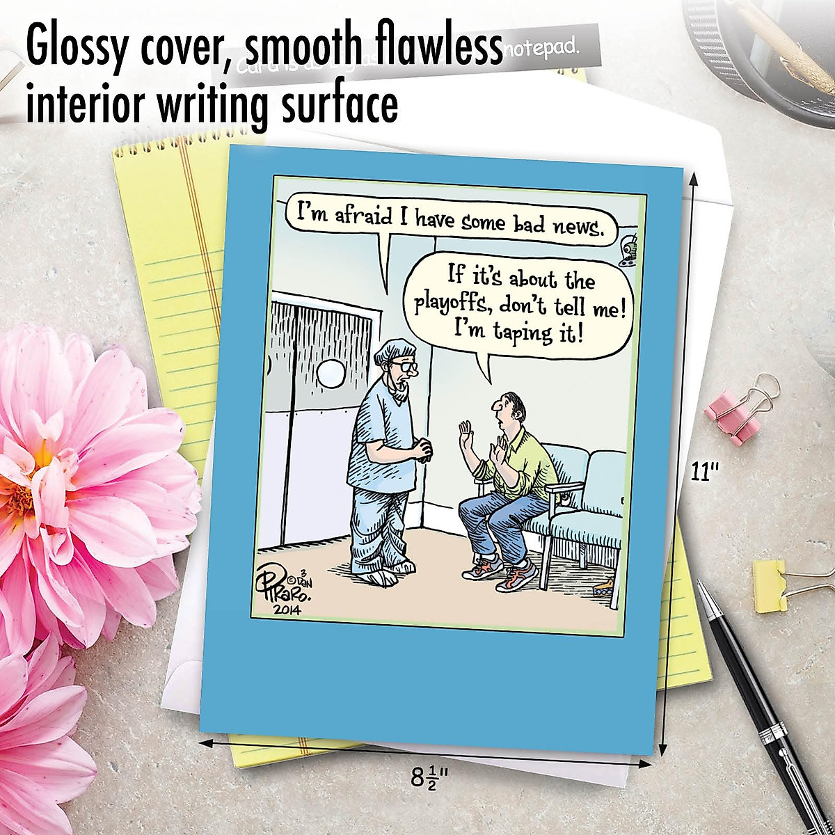 NobleWorks - Big Funny Birthday Greeting Card 8.5 x 11 Inch with Envelope (1 Pack) Large Jumbo Bday Bad News J9770