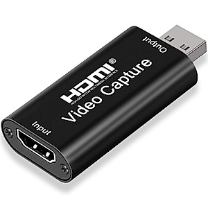 4K HDMI Video Capture Card, Cam Link Card Game Audio Capture Card Upgraded Capture Adapter HDMI to USB 2.0 Record Capture Device for Streaming, Live Broadcasting, Gaming, Teaching, Video Conference