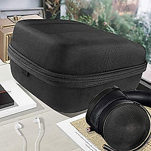 Geekria Shield Headphones Case for Large Sized Over-Ear Headphones, Replacement Hard Shell Travel Carrying Bag with Cable Storage, Compatible with Denon AH-D9200, Sony MDR-Z1R Headsets (Black)