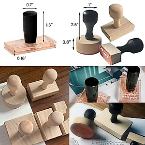 Custom Stamp with Logo Text - Personalized Rubber Stamp with Handle - Address Stamps for Business or Crafting - Round 1"