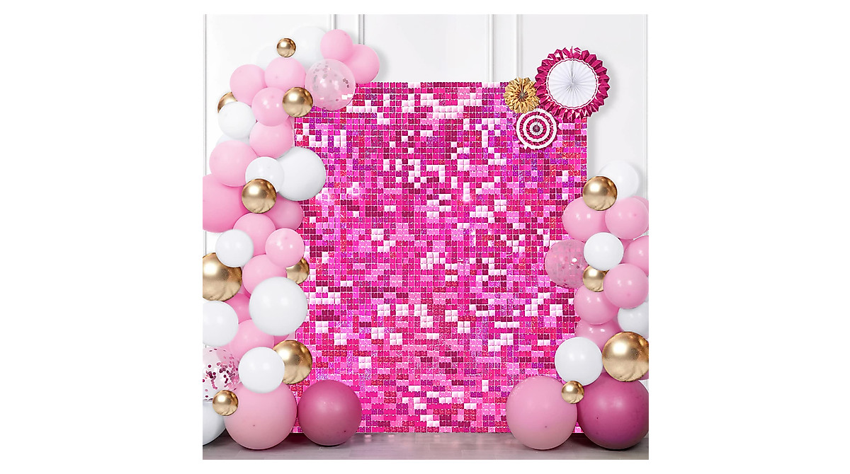 Shimmer Wall Backdrop Hot Pink Panels | Perfect for Events