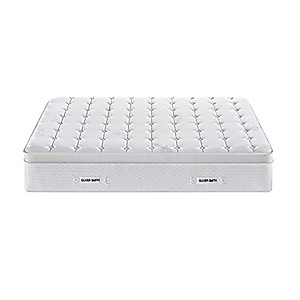 Queen Size Mattress - 14 Inch Cool Memory Foam & Spring Hybrid Mattress with Breathable Cover - Comfort Plush Euro Pillow Top - Rolled in a Box - Oliver & Smith