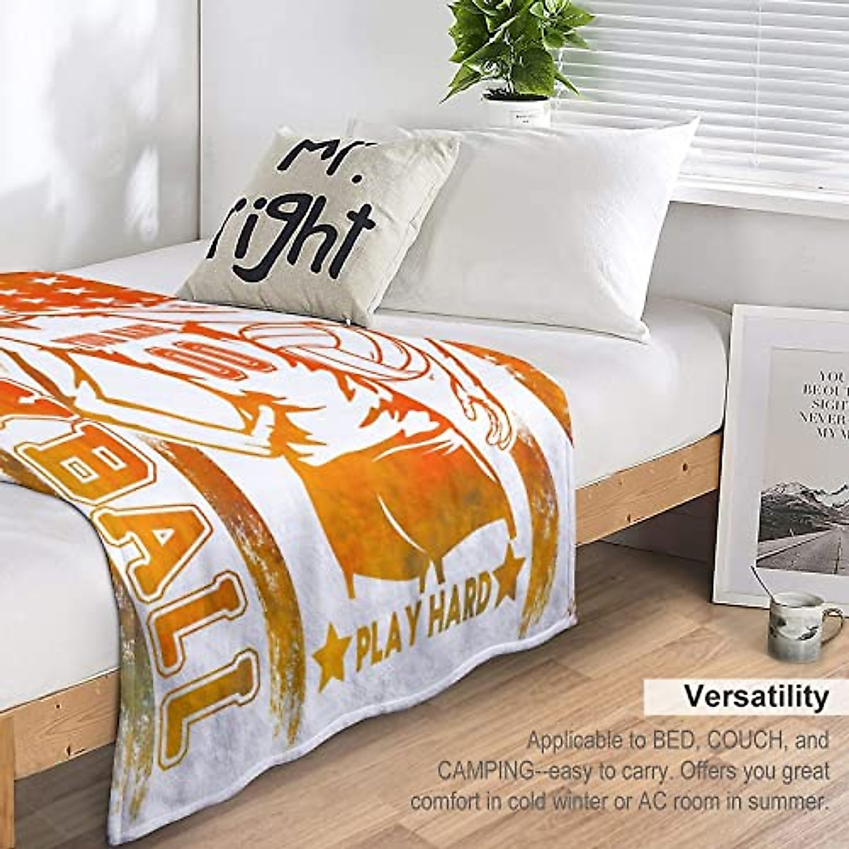 BEOIIBIRD Custom Volleyball Blanket Gifts, Throw Blankets 50”x40” Warm Cozy Soft, Personalized Blanket with Text for Athletes Players Children Girls Game Bed Sofa Couch Travel Car