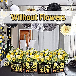 Graduation Table Centerpieces Boxes for Class of 2023 Congrats Grad School College Party Table Home Decorations Supplies, Set of 4