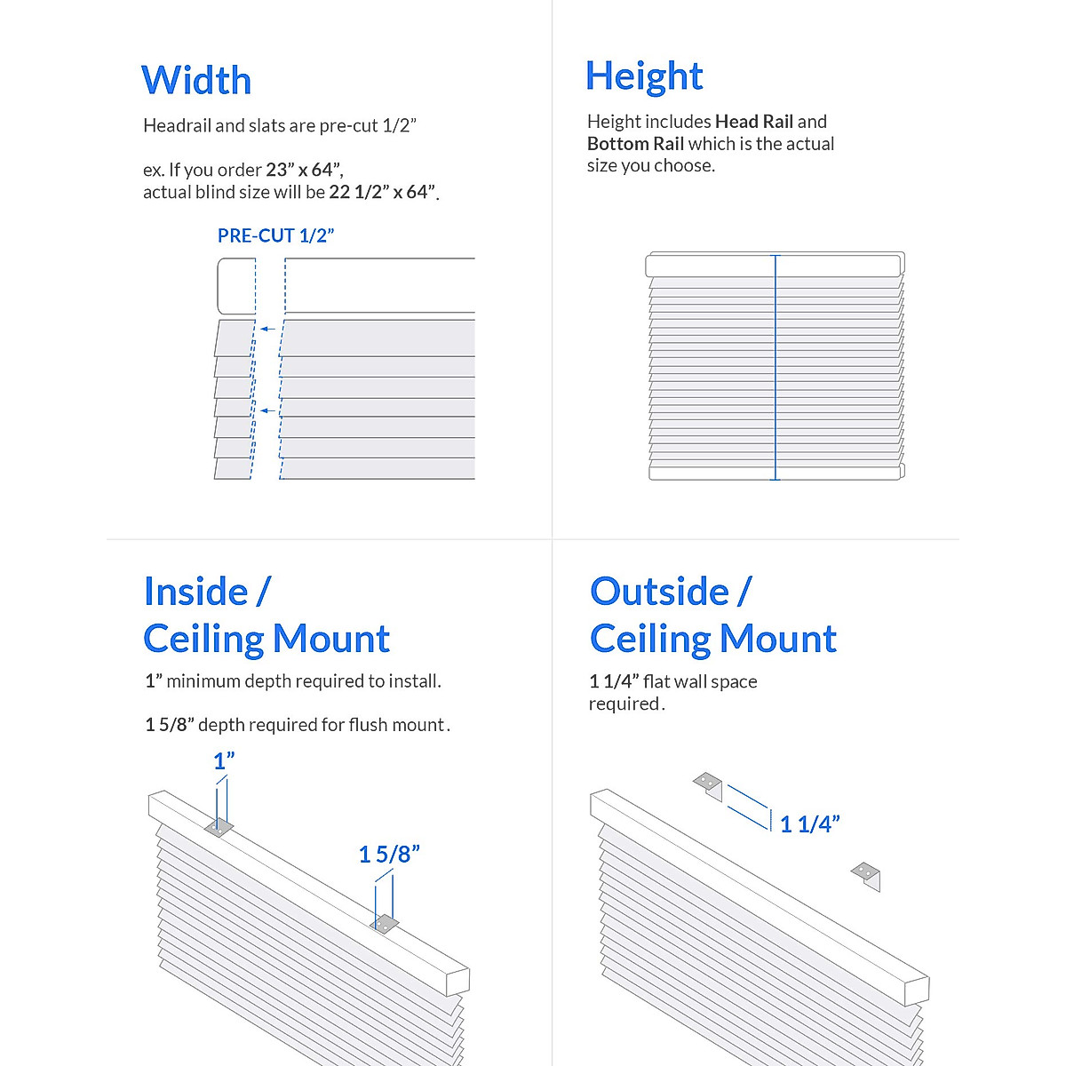 CHICOLOGY Blinds for Windows , Mini Blinds , Window Blinds , Door Blinds , Blinds & Shades , Camper Blinds , Mini Blinds for Windows , Horizontal Window Blinds , Gloss Gray, 48"W X 48"H