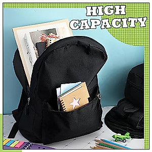 Amylove 24 Pack Backpacks Bulk Backpack for School 17 Inch Bookbags Back Pack for Kids Boys Girls Teens Students(Black)