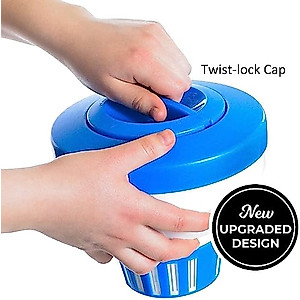 Floating Chlorine Dispenser, Pool Spa Chlorine/Bromine Floater,7" Large Capacity Floating Chlorinator & Bromine Holder Fits 3 Inch Chemical Tablets（Collapsible）