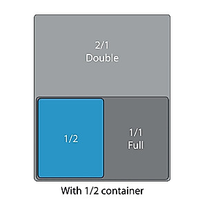 Cambro 20CWCH135 Camwear 1/2 Size Clear Polycarbonate Handled Lid