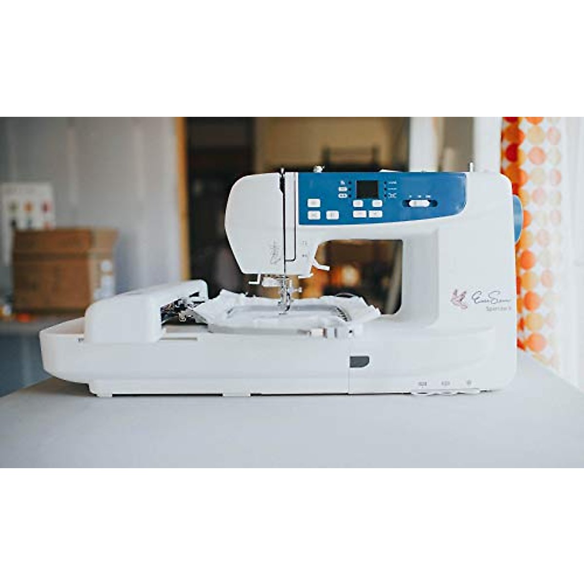 EverSewn Sparrow X Next-Generation Sewing and Embroidery Machine-Customize Designs and Monitor Projects from Your Smart Device, White