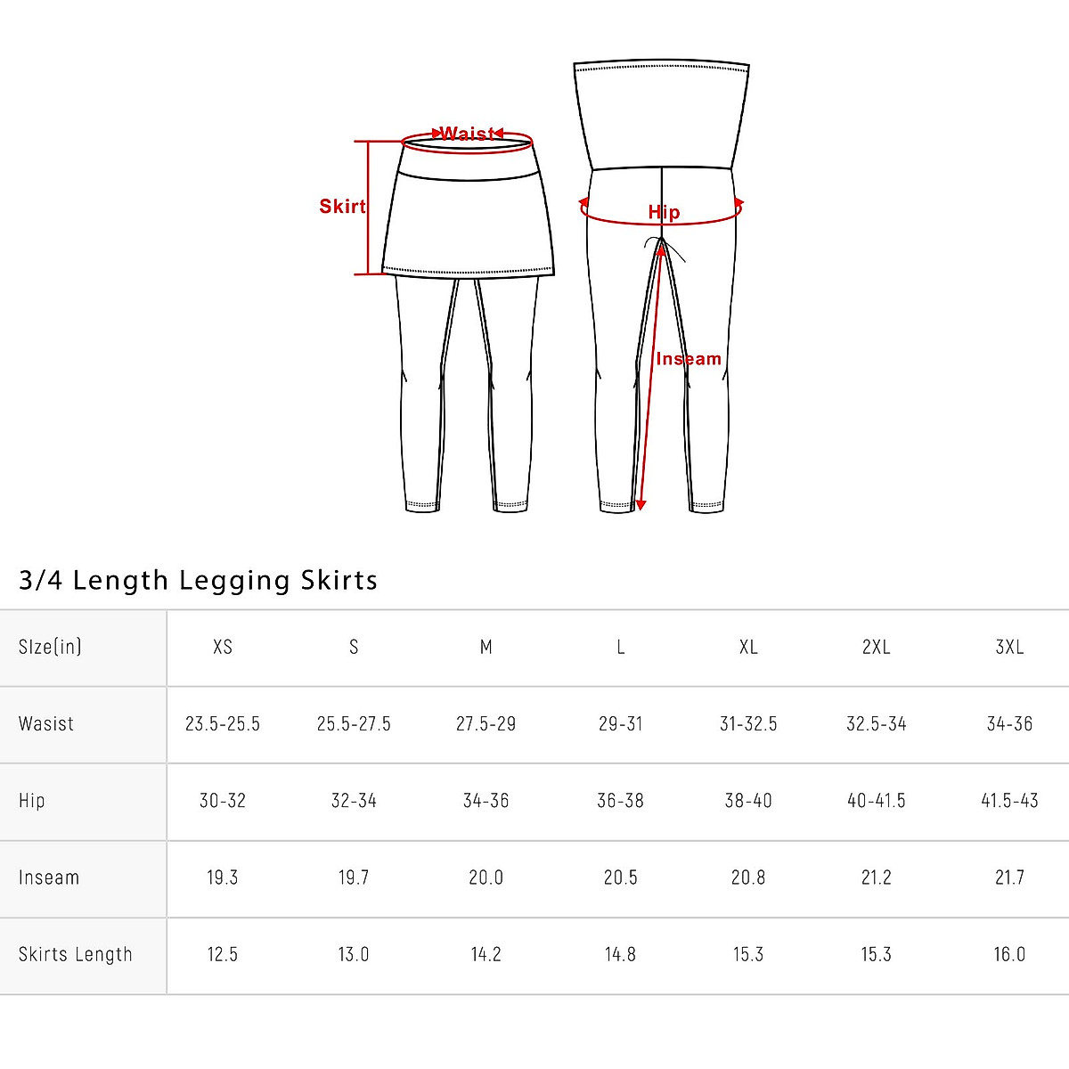 ANIVIVO Yoga Leggings with Skirts for Women,Skirted Leggings for Tennis Women Golf Clothes with Pockets(Black,XXL)