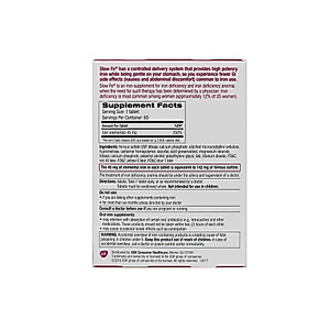Slow Fe Iron Supplement Tablets, 60 Count Pack of 5