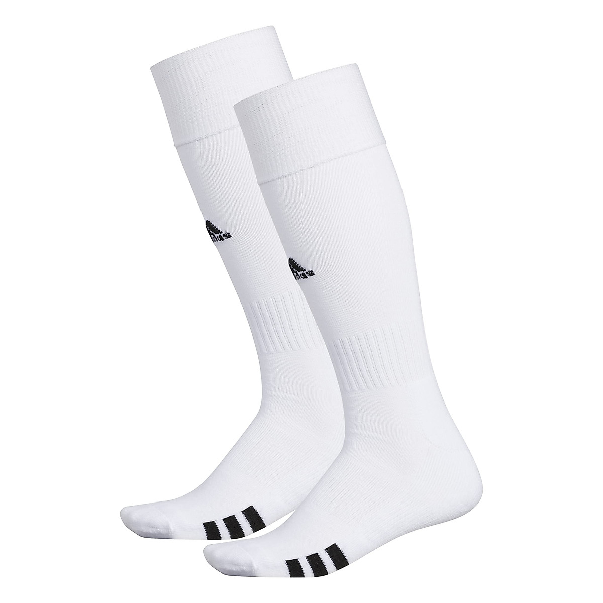 adidas Rivalry Soccer 2.0 OTC, Workout Compression Socks-Over The Calf, White/Black, Small