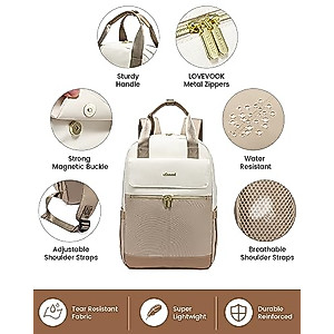 LOVEVOOK Laptop Backpack for Women, Cute Laptop Bag with USB Port, Waterproof Travel Work Backpack Purse, Anti-Theft College Backpacks Casual Computer Daypack Nurse Teacher Bag