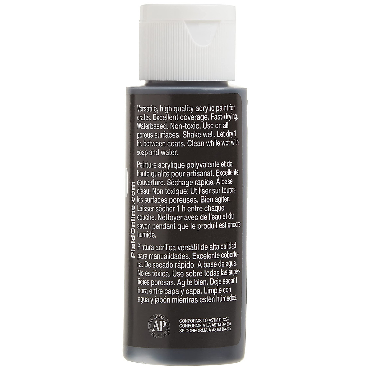 Apple Barrel Acrylic Paint in Assorted Colors (2 Ounce), 20504 Black