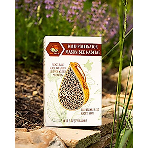 SunVara Mason Bee House for Pollinating Bees Wild Pollinator Mason Bee Brick Tubes Habitat Garden Supplies Bee Boxes Hanging Bee Box Hotel (1)