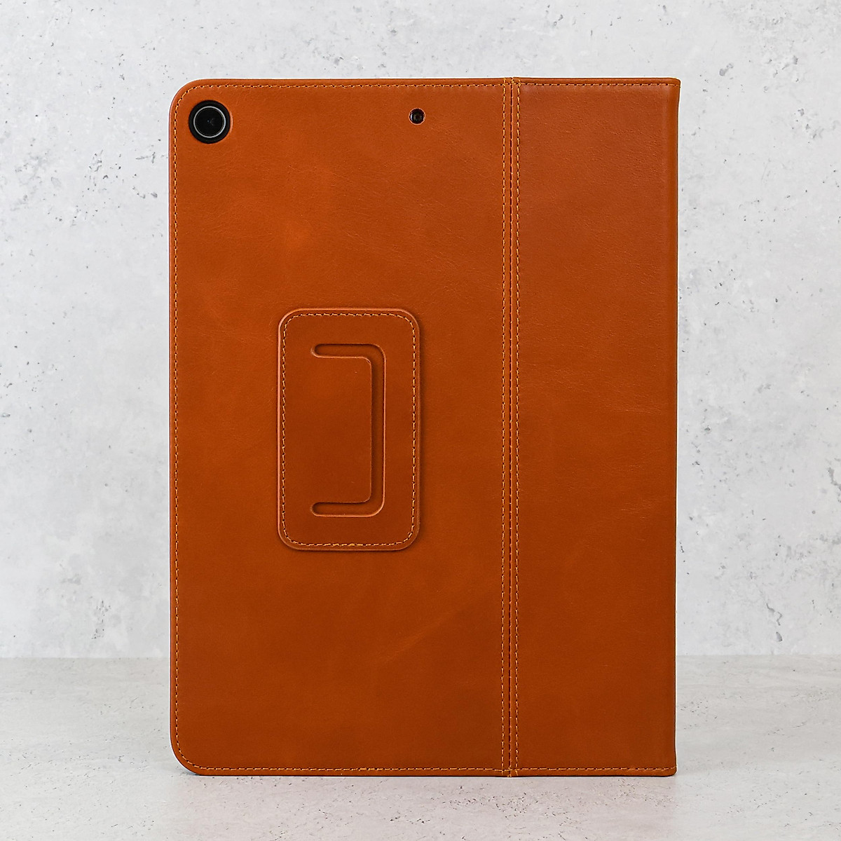 Casemade Real Leather Case Compatible with iPad 10.2” 7th/8th/9th Gen (2019/2020/2021) - Full-Grain Leather Cover, Auto Sleep/Wake, Dual Stand Position (Tan)