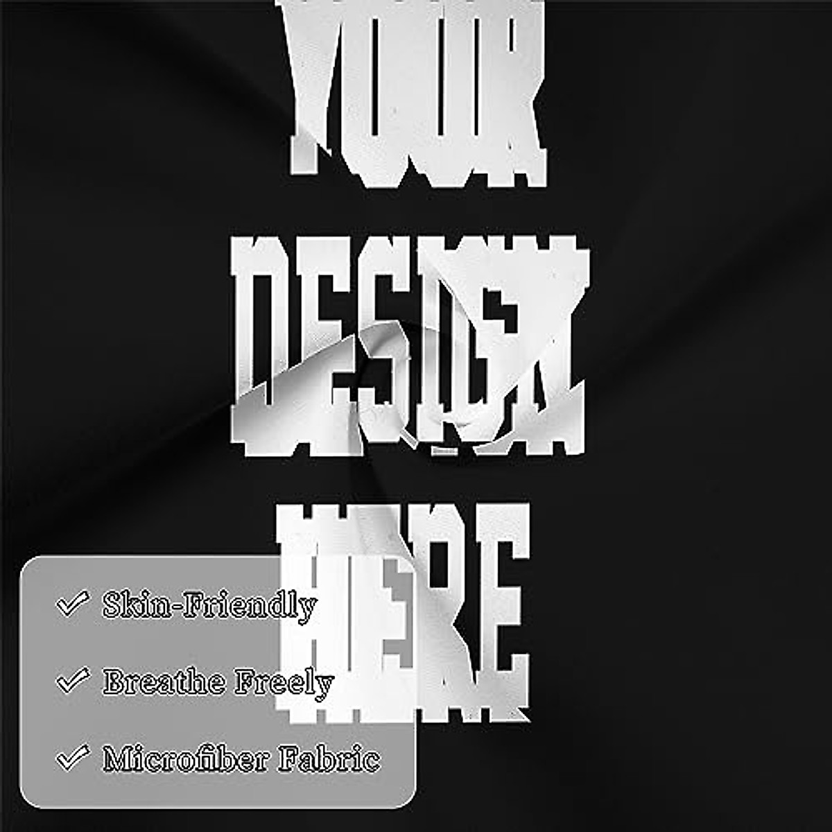 Custom Pillows with Picture Add Your Picture Logo Text Personalized Pillow with Photo Design Your Own Personalized Gifts Black 20x36In Pillow Case