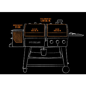 Pit Boss PB1230SP Wood Pellet and Gas Combo Grill, Black