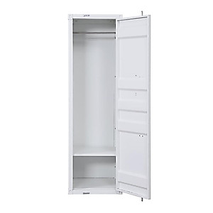 Acme Cargo Wardrobe Metal Armoire with 1 Door in White