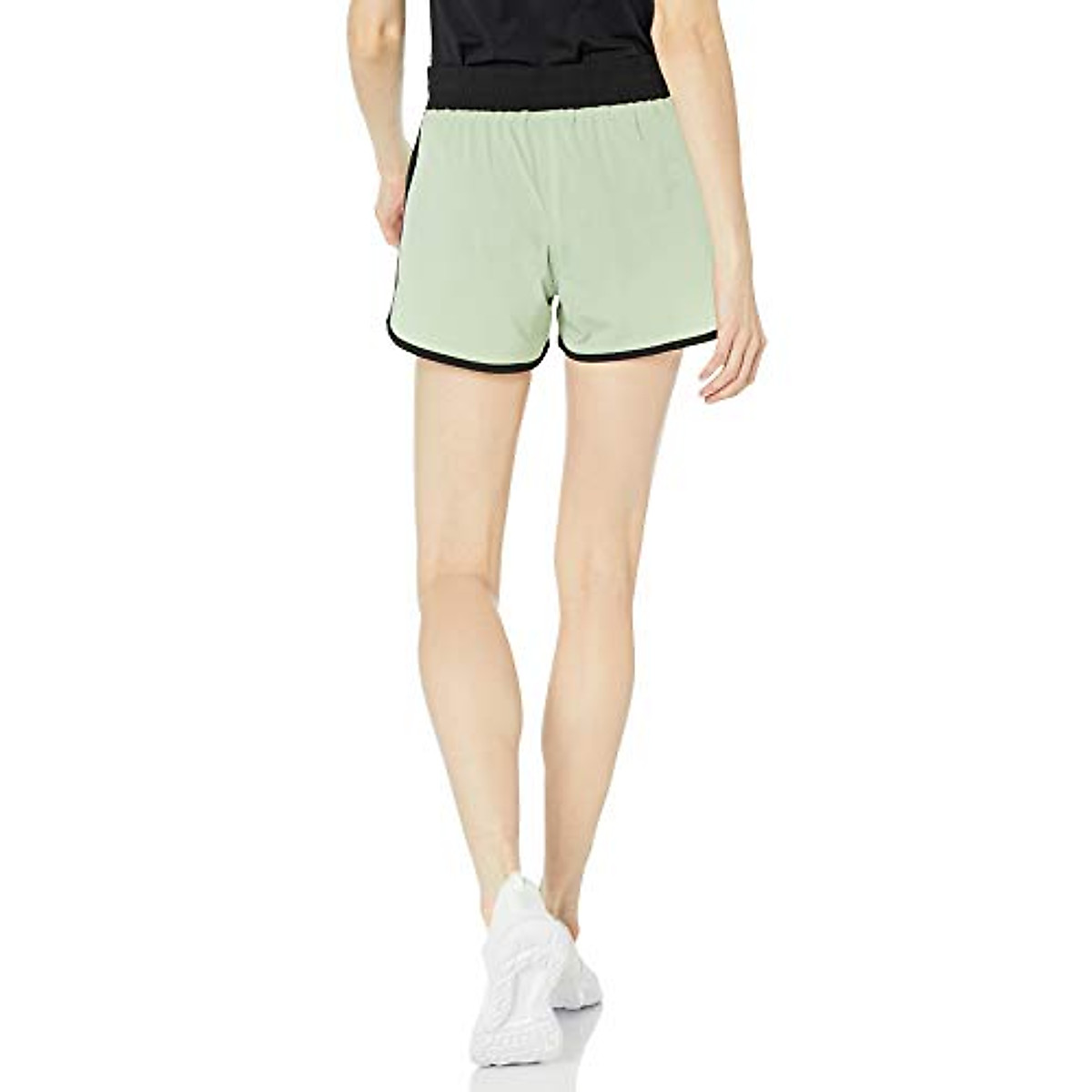 Amazon Essentials Women's 4" Stretch Woven Running Short, Light Green, Medium