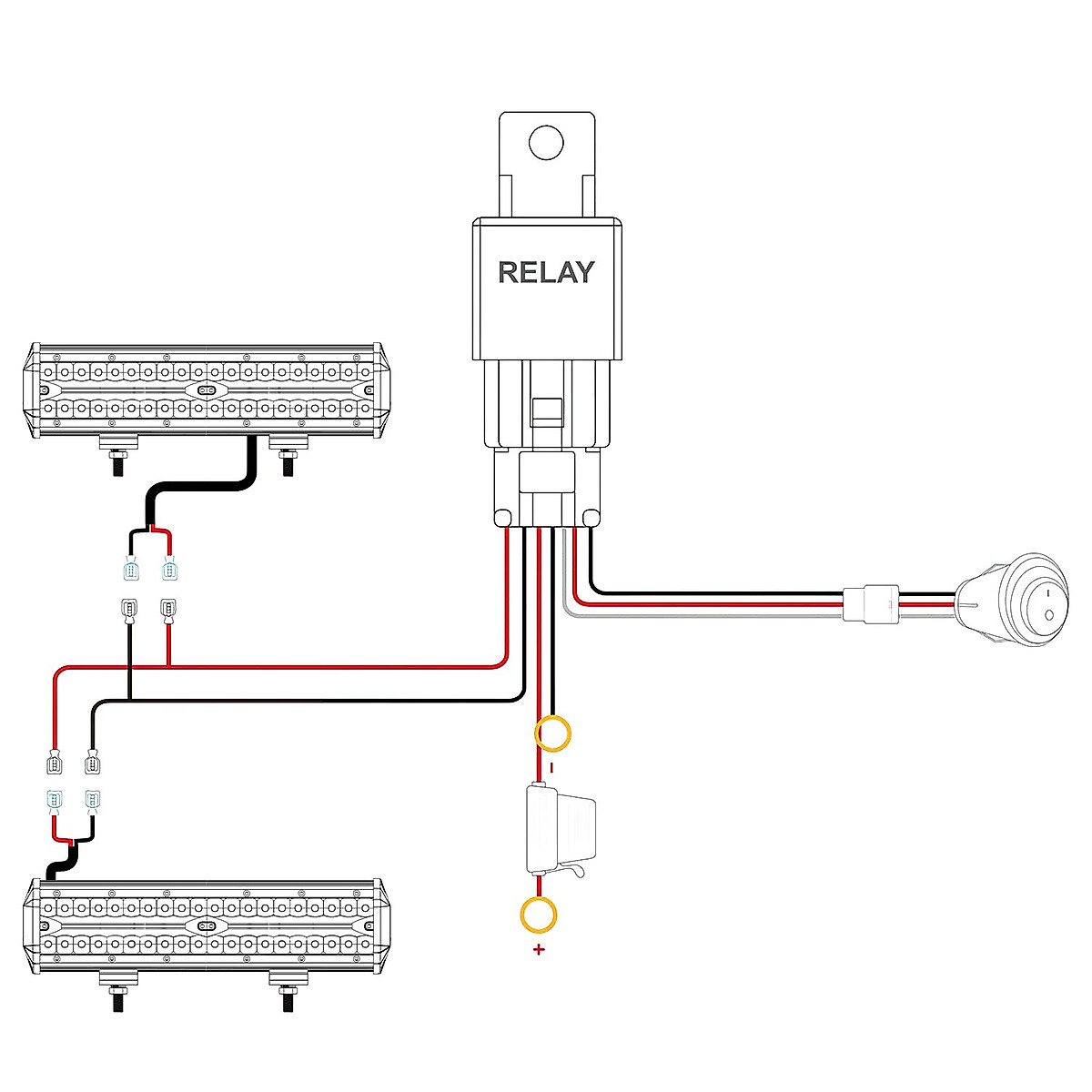 Nilight LED Light Bar 12 Inch Triple Row Spot Flood Combo Lights with Wiring Harness Kit for Fog Driving Work Lighting on Off-Road Truck SUV ATV UTV