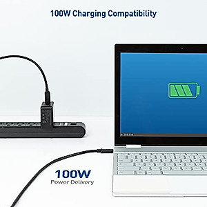 Cable Matters USB C to USB C Monitor Cable 6 ft / 1.8m with 4K 60Hz Video Resolution, 100W Power Delivery, and 5Gbps USB-C 3.1 Gen 1 Data Transfer