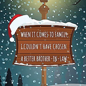 Christmas Card Brother In Law | Made in America | Eco-Friendly | Thick Card Stock with Premium Envelope 5in x 7.75in | Packaged in Protective Mailer | Prime Greetings