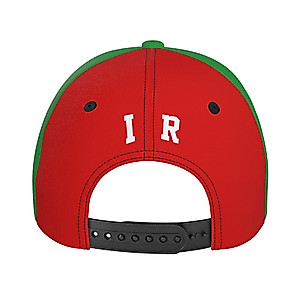 Emblem of Iran Lion and Sun Flag Baseball Cap Full Print Adult Men Hat Patriotism Supporter Soccer Caps