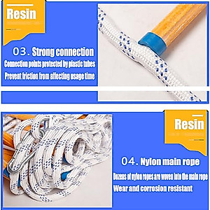 RUJYSLTO Emergency Fire Escape Ladder-Fire Escape Ladder-Escape Rope Ladder with,Fast to Deploy,Ideal for Home Climbing,Escape from Windows and Balconies,3m/9.8ft