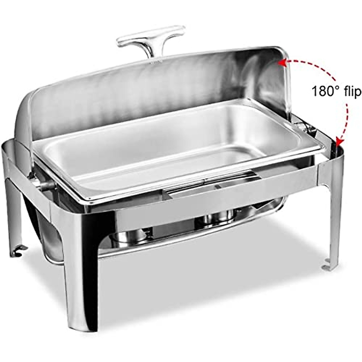 UZOURI Stainless Steel Chafing Dish, Chafing Dish Set Food Warmer Buffet, with Food Pans Fuel Holders, Food Warmer Professional Set for Catering, Buffet and Party(Size:1) (1)