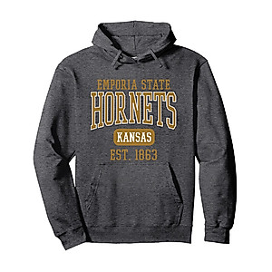 Emporia State University ESU Hornets Est Date Pullover Hoodie