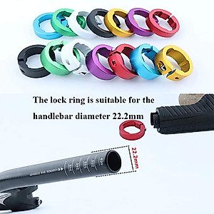 2 Pcs Aluminum Alloy Bike Grips Lock Rings, Colorful Bike Grips Fixing Rings Durable Handlebar End Lock Rings Cycling Accessories(8mm,Gold)