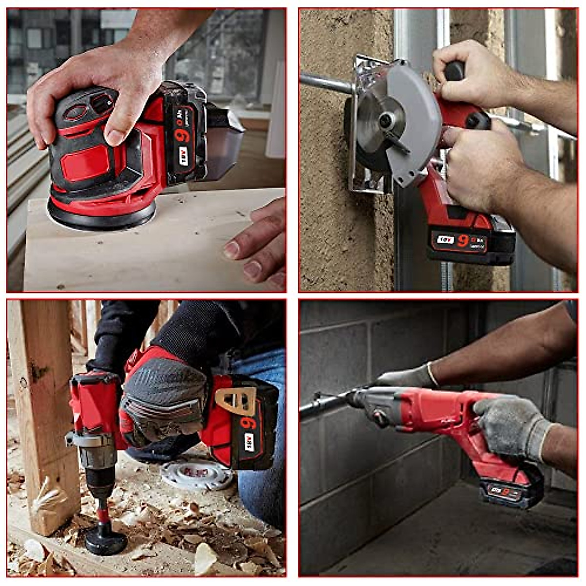 waitley 18V 9.0Ah Replacement Battery Compatible with Milwaukee M18 18v 9000mAh M18B 48-11-1820 48-11-1850 48-11-1828 48-11-10 Lithium-Ion Battery Cordless Power Tools