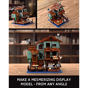 Nifeliz Fisherman's Wharf, Iconic Fisherman's Wharf Building Model Toy, Multi-Storey Wood Frame House Display Set for Adult Gift Giving (2,100 Mini Pieces)