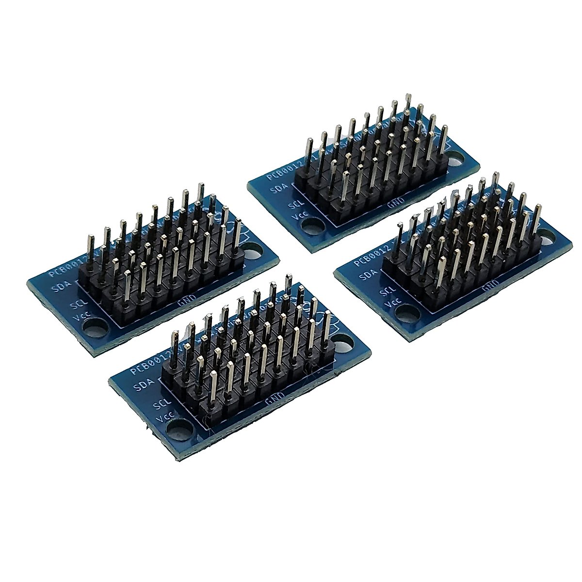 I2C Bus Breakout Board 8x4 Serial Wombat PCB_0012 for IIC Expansion or Power Bus Using Jumper Wires 4-Pack