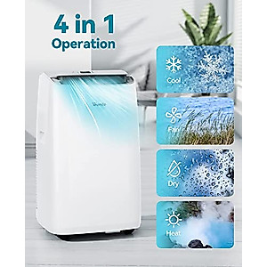 Wamife 12000 BTU Portable Air Conditioner, Smart Indoor Air Conditioner Voice Control with Alexa & Google Home, Cools Up to 700 Sq.Ft. Portable AC Unit with Remote Control, Window Kit