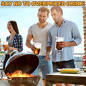 UrDee 20 Pcs Drinking Flasks, Drink Pouches for Adults Cruise Liquor Flask Kit for Travel with Funnel Concealable and Reusable Rum Runner Juice Travel Plastic Liquor Bags for Sneak Drink