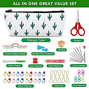 73 Pack Crochet Hooks Set, 13 PCS 2mm(B)-10mm(N) Ergonomic Soft Grip Crochet Handles Yarn Knitting Needles Kit with Case for Arthritic Hand, Inscraft Crochet Starter Kit for Beginners and Lovers