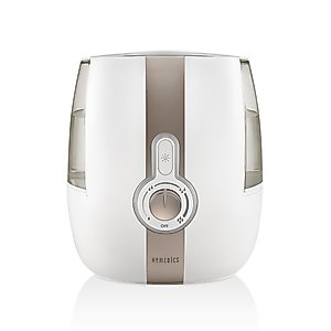 Homedics Ultrasonic Humidifier – Cool Mist Humidifier for Large Rooms with Clean Tank Technology – 1.4 Gallon Portable Air Humidifier for Bedroom or Nursery, 65 Hours of Runtime, White