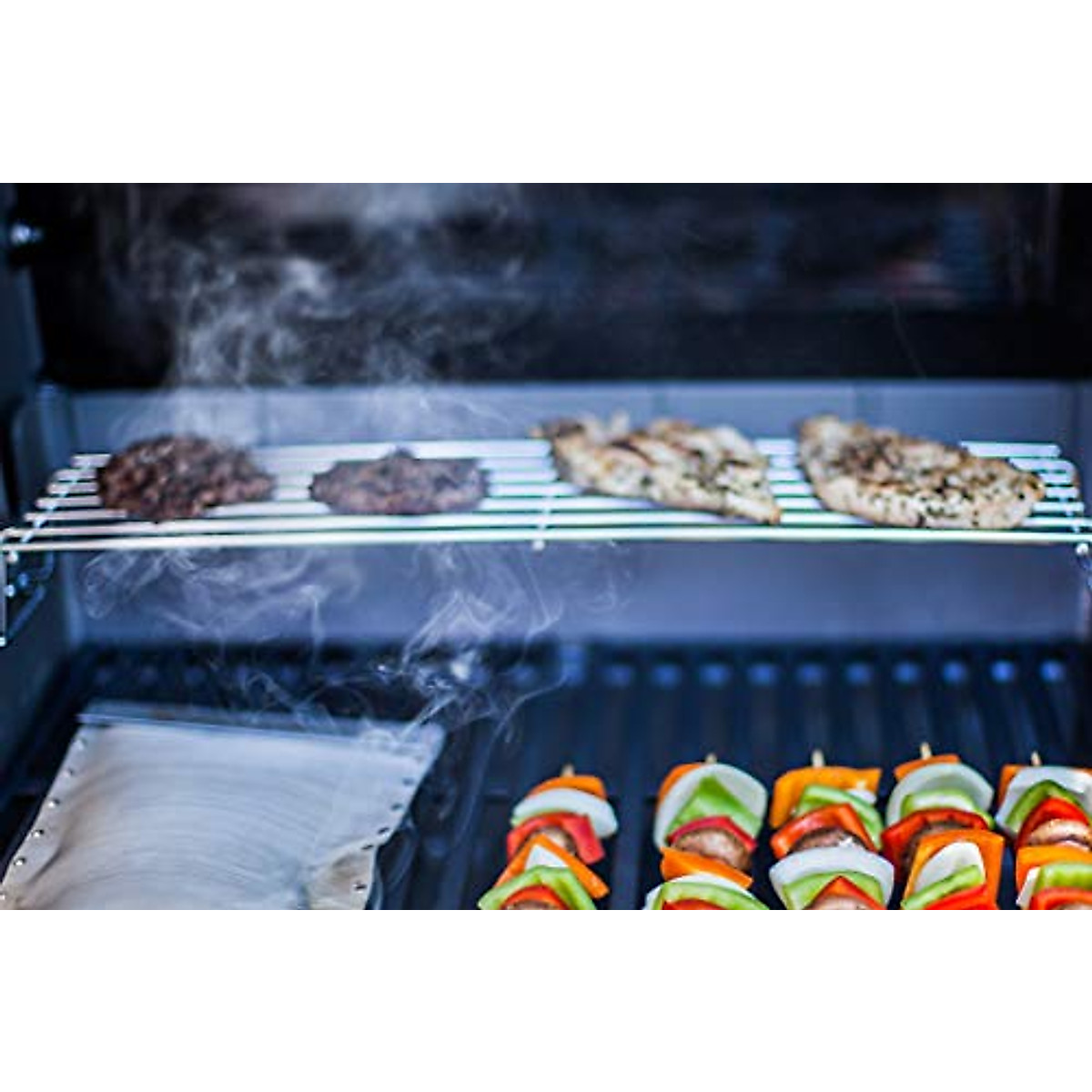 The Smokist BBQ Smoking Pouch for The Grill, Stainless Steel, Bundled with Hickory, Mesquite, and Apple Wood Smoking Chips