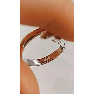 New 925 Sterling Silver European and American Jewelry Love Hug Ring, Adjustable Romantic Love Hugging Hands Open Ring for Women & Men (2PCS)