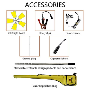 CONPEX 25000lm LED Telescopic Camping Lights Portable Outdoor Camping Light Telescoping Pole Fishing Light at Night Flood Light Super Bright Emergency Light Backyard Lighting