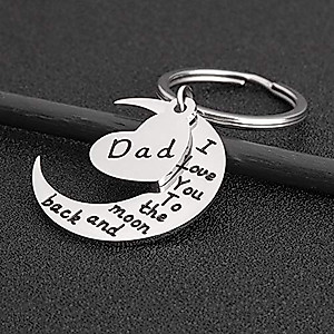 Christmas Dad Gift from Daughter Son Stocking Stuffers for Men I Love You Fathers Day Keychain Gift for Daddy Stepdad Xmas Birthday Thanksgiving Valentine Retirement Gift for Papa from Kids