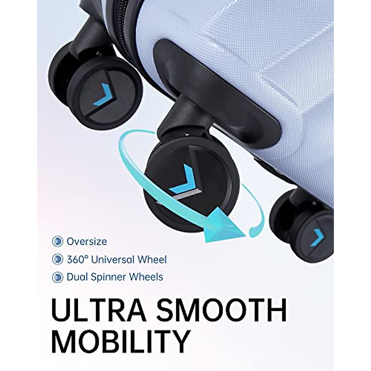 BAGSMART Carry On Luggage, PC Hardside Suitcase Airline Approved, 20 Inch Carryon Luggage with Spinner Wheels, Travel Luggage Hard Shell Lightweight Rolling Suitcases for Men Women (Purple)