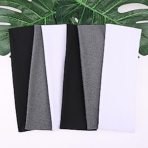 Leeven Headbands for Women 6 Pcs, Cotton Headbands, Soft Sweat Wicking Stretchy Headband for Unisex Girls Sports Yoga Running Working Qut (Combo 2)