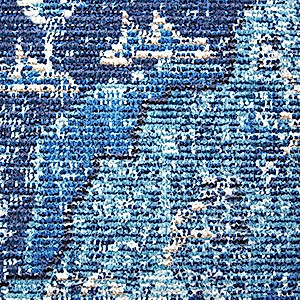 Home Dynamix Patio Starlight Willow Area Rug, 9'2"x12'5" Rectangle, Navy Blue/Ivory