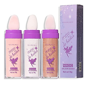 Highlighter Powder Stick Shimmer Highlighter Powder, Body Glitter Highlighter Makeup,Glitter Contour Blush Powder Makeup for Face Body Lips Eyes