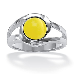 PalmBeach Sterling Silver Multi Stone 14 Piece Set Interchangeable Ring Set Sizes 5-10 Size 6