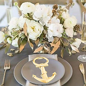 Bodosac Awtlife 30 Pcs Gold Anchor Bottle Openers Baby Shower with Bag Gifts for Guests Wedding Party Favors