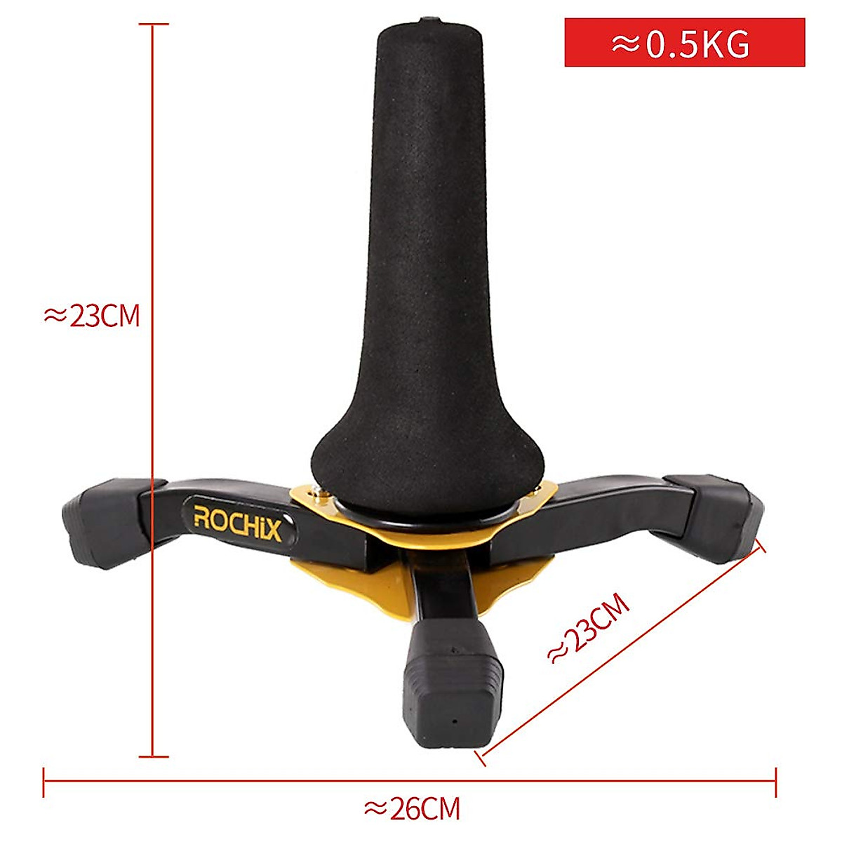 ROCHIX 1890 Foldable Portable Soprano Saxophone Sax Stand,Tripod Holder Stand
